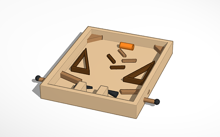 3D design Pin ball idea - Tinkercad