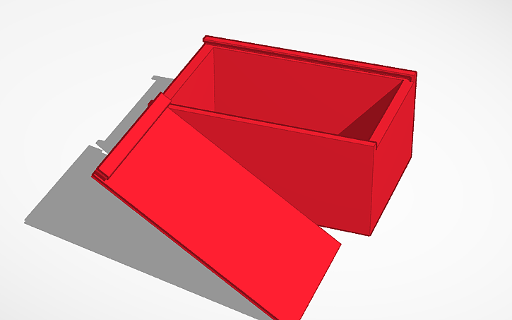 3D design sliding box - Tinkercad