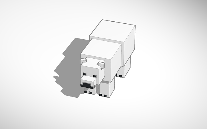 3D design Minecraft Polar Bear - Tinkercad
