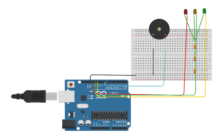 Circuit design Copy of Semaforo para ciegos- Arduino - Tinkercad