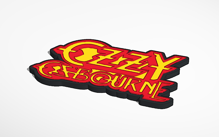 3D design Ozzy Ozbourne medallion - Tinkercad