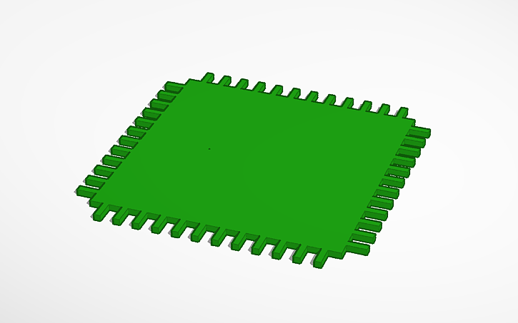 3D design computer chip - Tinkercad