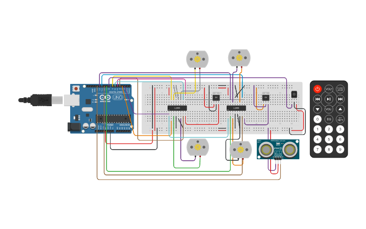 Circuit design Remote Controlled Car With Obstacle Detection (Full ...