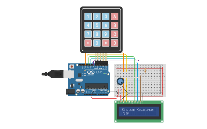 Circuit design keypad - Tinkercad
