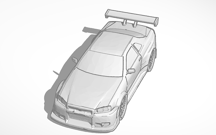 3D design Nissan Skyline R34 - Tinkercad