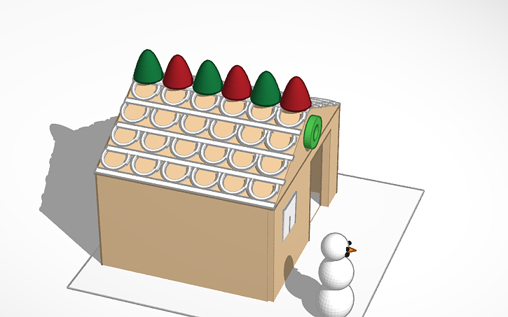 3D design Gingerbread House - Tinkercad