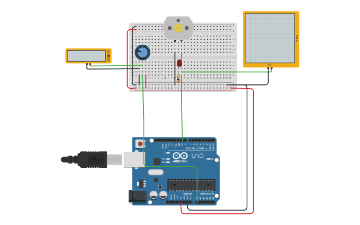 Circuit design Arduino analogue output - Tinkercad