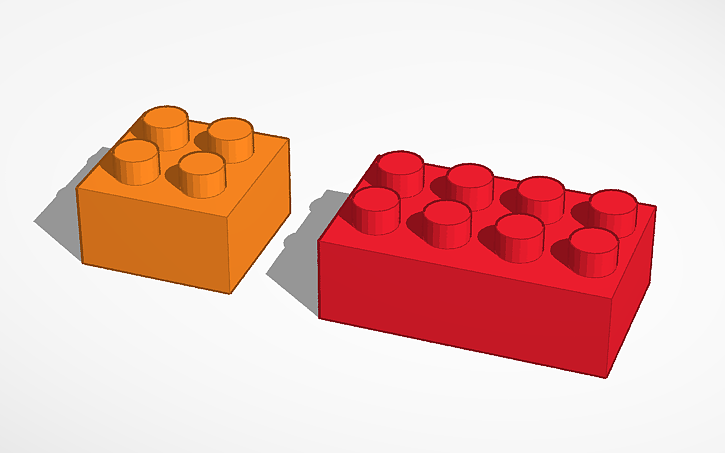 3D design Lego 2x4 - Tinkercad