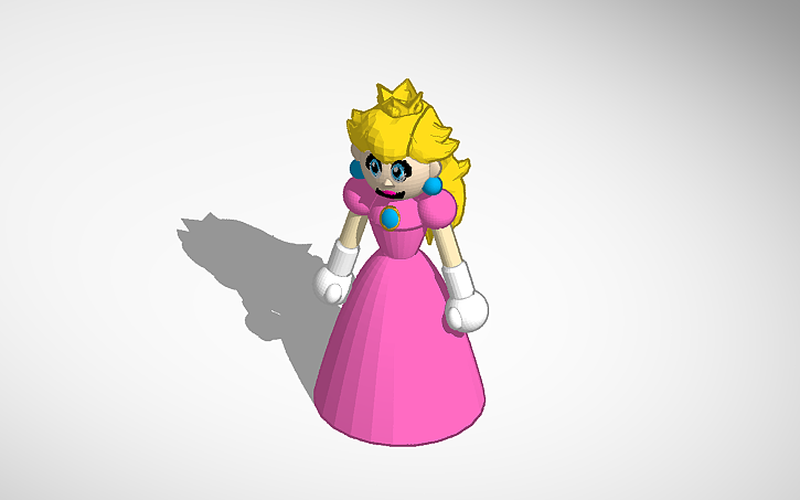 3D design Princess Peach - Tinkercad