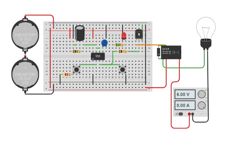 Circuit design TIME DELAY CIRCUIT NO 1 - Tinkercad