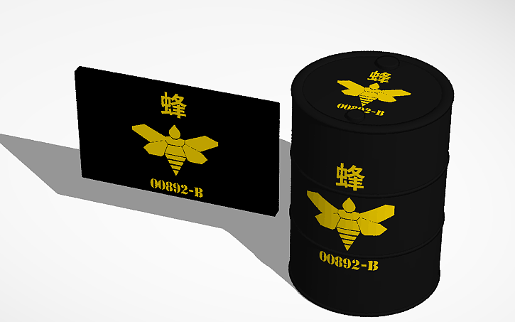 3D design Golden Moth Chemical Barrel - Tinkercad