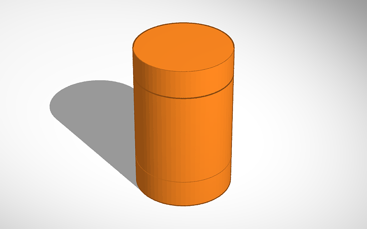 3D design Reservoir watercooling - Tinkercad
