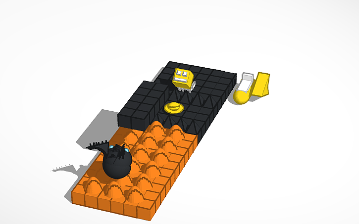 3D design geometri dash - Tinkercad