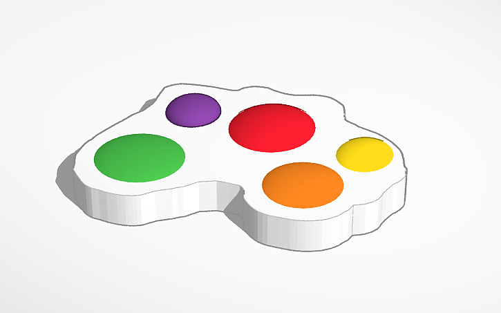 3D design big poppit - Tinkercad