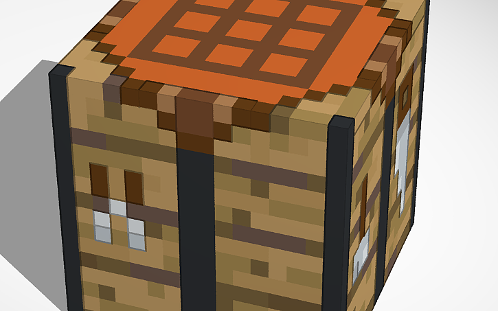 3D design Minecraft crafting table - Tinkercad