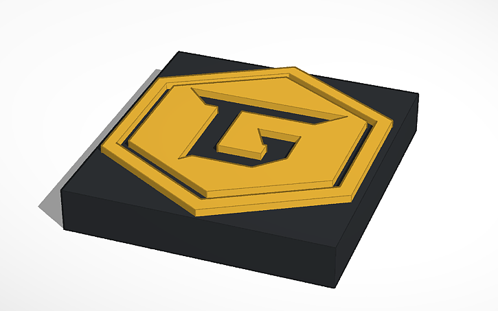 3D design Techno Gamerz Logo - Tinkercad