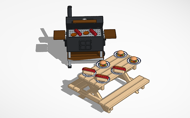 3D design BBQ - Tinkercad