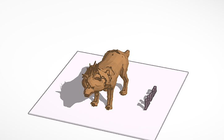 3D design lion - Tinkercad