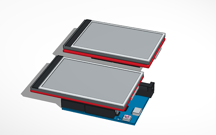 3D design TFT 3.5 w. Touch- Arduino-Shield - Tinkercad