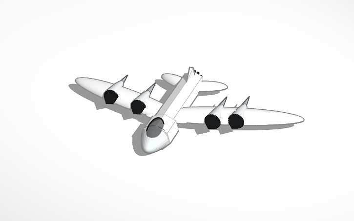 3D design Futuristic Jet - Tinkercad