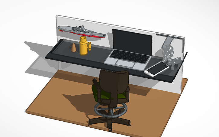 3D design desk - Tinkercad