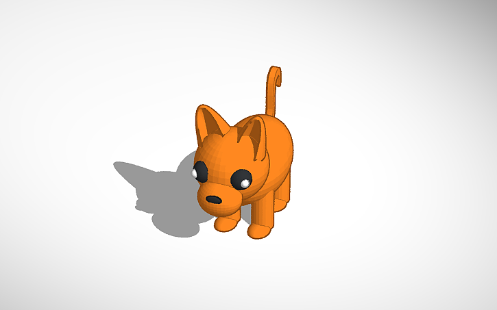 3D design kitten - Tinkercad