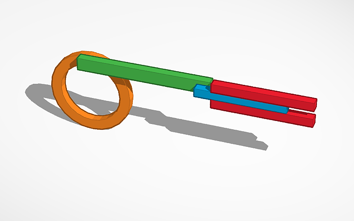 3D design turning rotational motion into linear motion - Tinkercad