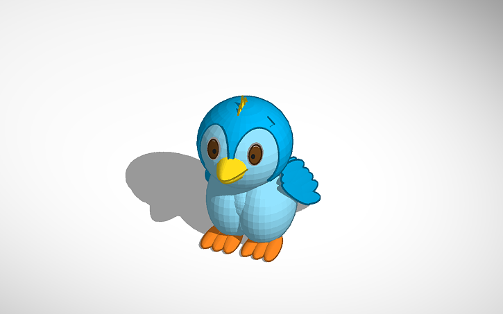 3D design blue bird - Tinkercad