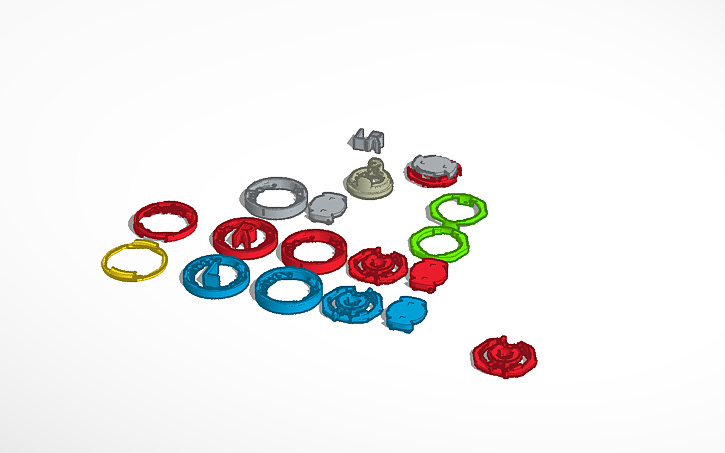 3D design Beyblade template. Credit to creator - Tinkercad