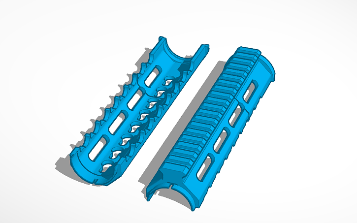 3D design Keymod Hand Guard for Spring Rifle - Tinkercad