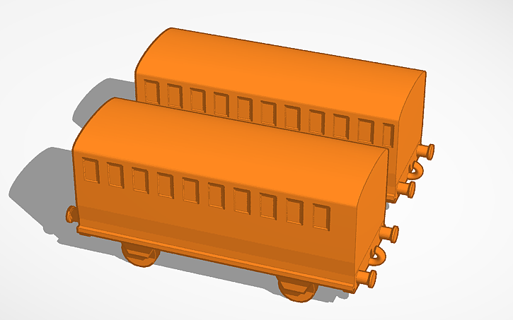 3D design RWS Annie And Clarabel The Branchline Coaches - Tinkercad