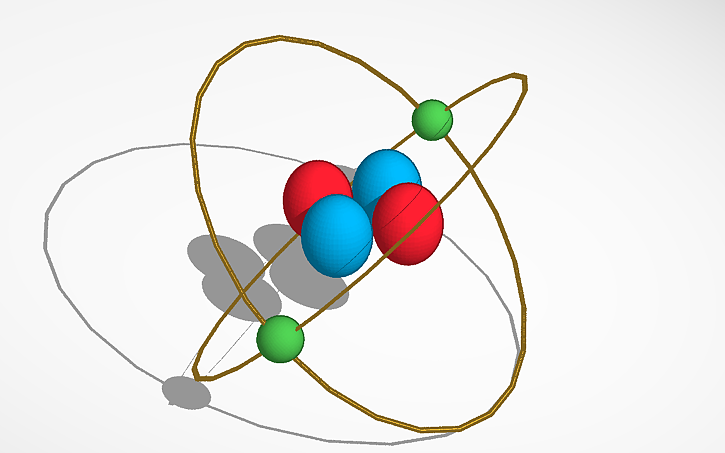 3D design Atomic model - Tinkercad