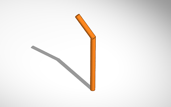 3D design straw - Tinkercad