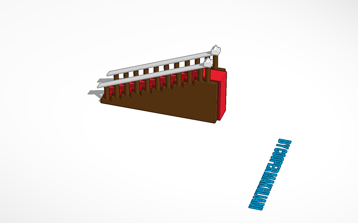 3D design Stairs with railing - Tinkercad