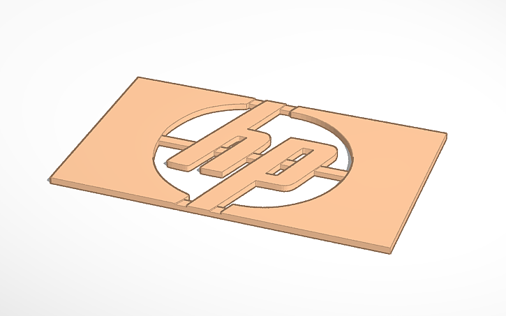 3D design HP Logo - Tinkercad