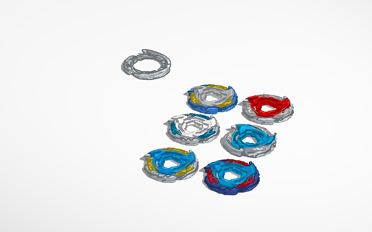 3D design Beyblade CX XrossLegacy Bladers - Tinkercad