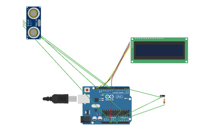 Circuit design Updated Distance Sensor - Tinkercad