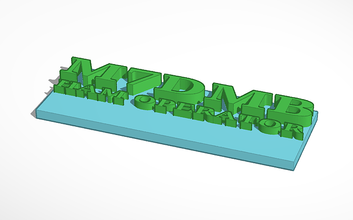 3D design CALLSIGN - Tinkercad