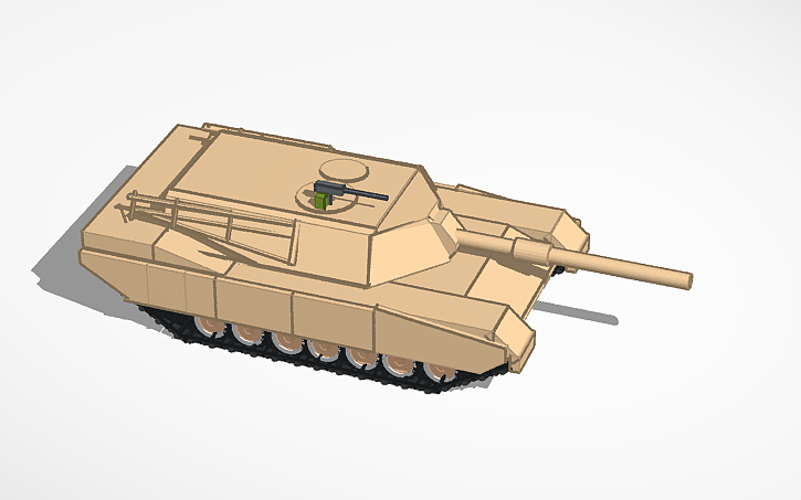 3D design M1A1 Abrams - Tinkercad