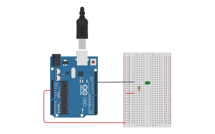 Circuit design Interfacing LED with arduino board. - Tinkercad