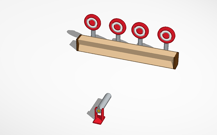3D design Keyboard controlled shooting gallery - Tinkercad