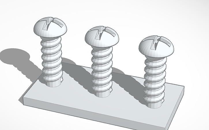 3D design screws wall hook 3d design - Tinkercad