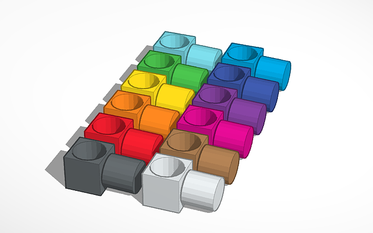 3D design connecting blocks - Tinkercad