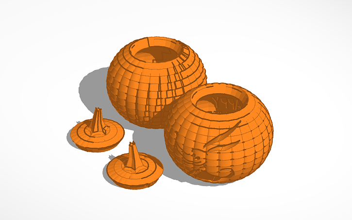 3D design Jack-O-Lantern & Pumpkin - Tinkercad