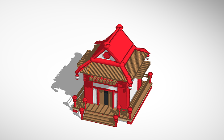 3D design punim japanese temple - Tinkercad