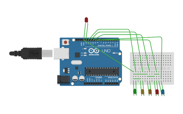 Circuit design Copy of Blinking LED - ARDUINO PART 1 - Tinkercad