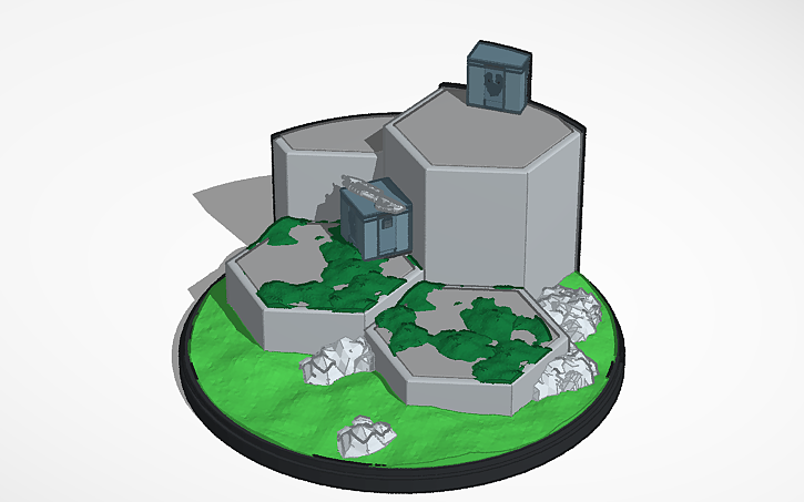 3D design Zeta Halo (Halo infinite) large figure stand - Tinkercad