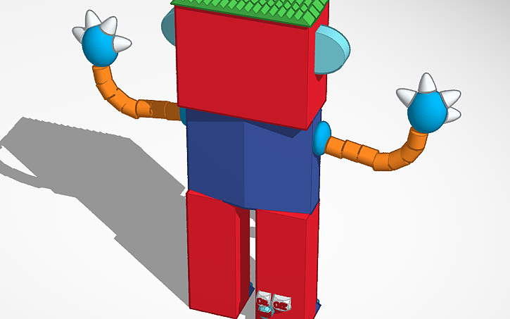 3D design robot using every block in the 'basic shapes' - Tinkercad