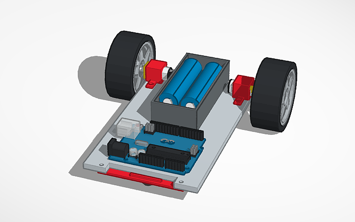 3D design line following bot - Tinkercad