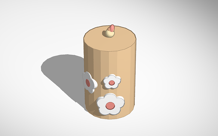 3D design #Candle *random object generator* - Tinkercad